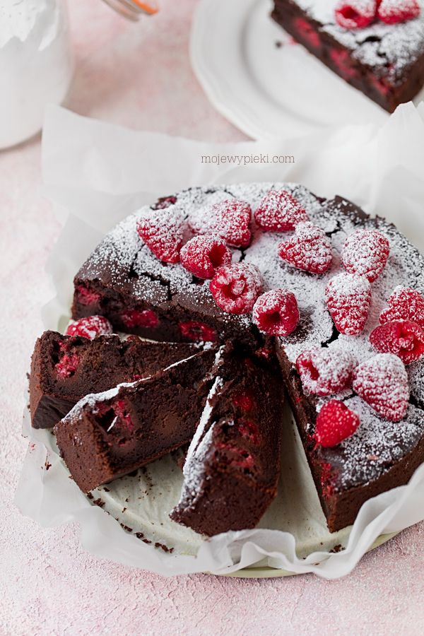 Chocolate raspberry pudding cake - Moje wypieki