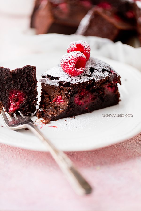 Chocolate raspberry pudding cake - Moje wypieki