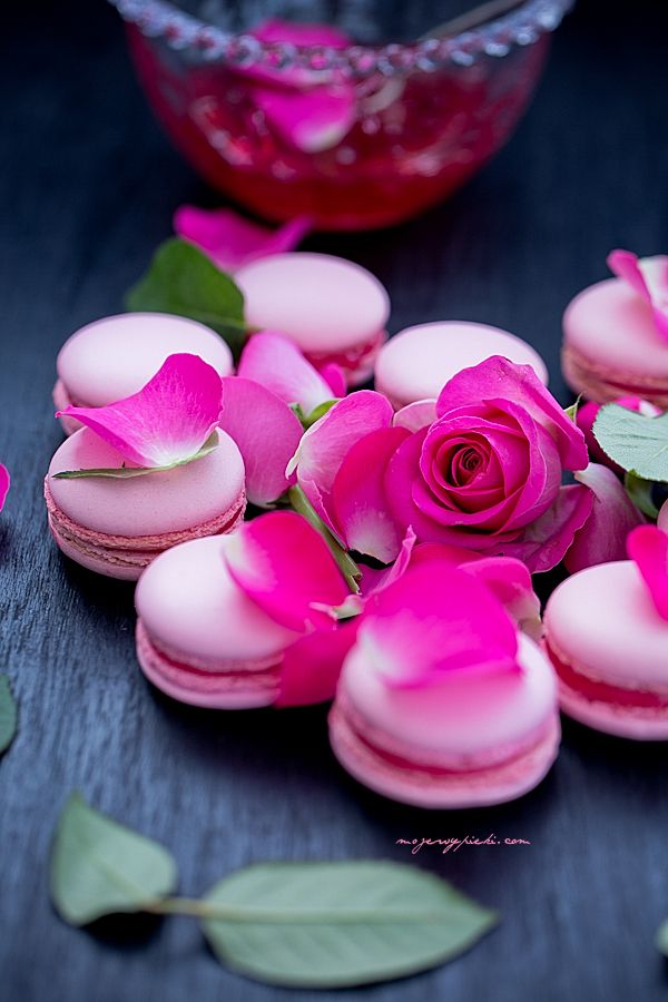 Makaroniki różane - Moje Wypieki