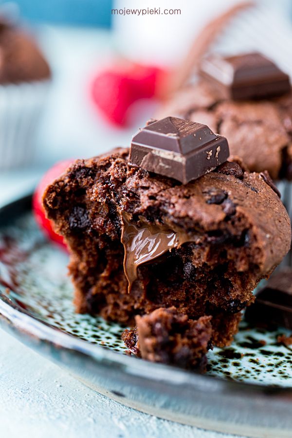 Muffiny czekoladowe z nutellą - Moje Wypieki