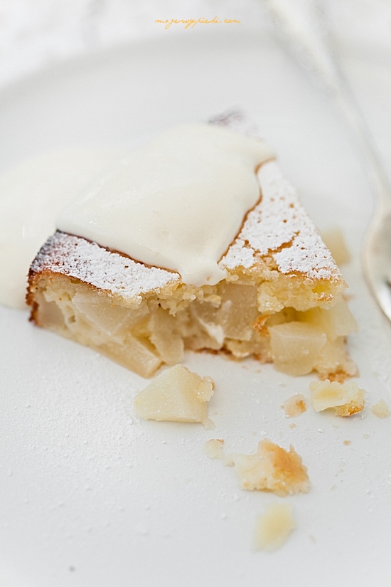 Prosty placek z gruszkami - Moje Wypieki